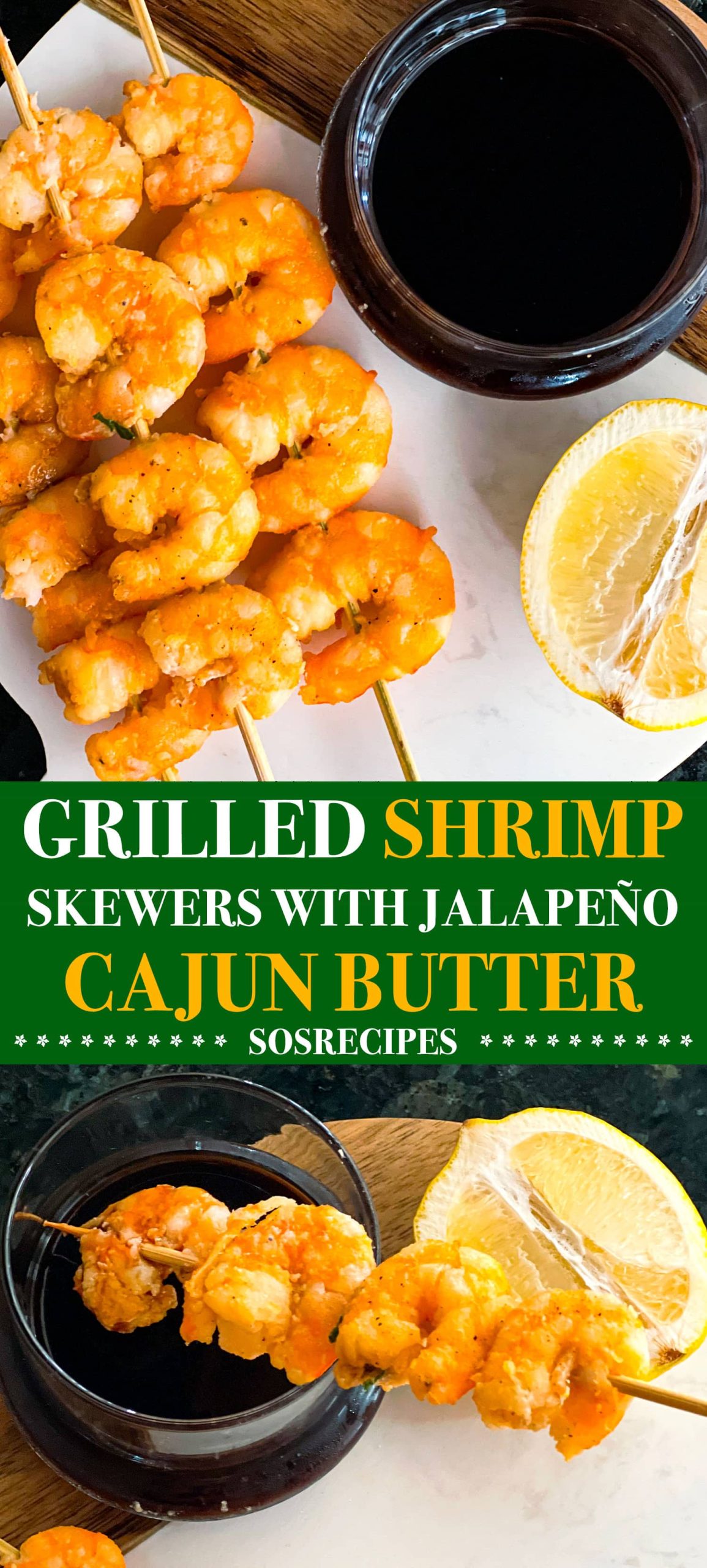 Cajun Garlic Butter Grilled Shrimp Skewers Recipe