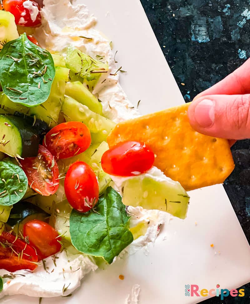 Cucumber Tomato Salad With Whipped Feta - SOS RECIPES