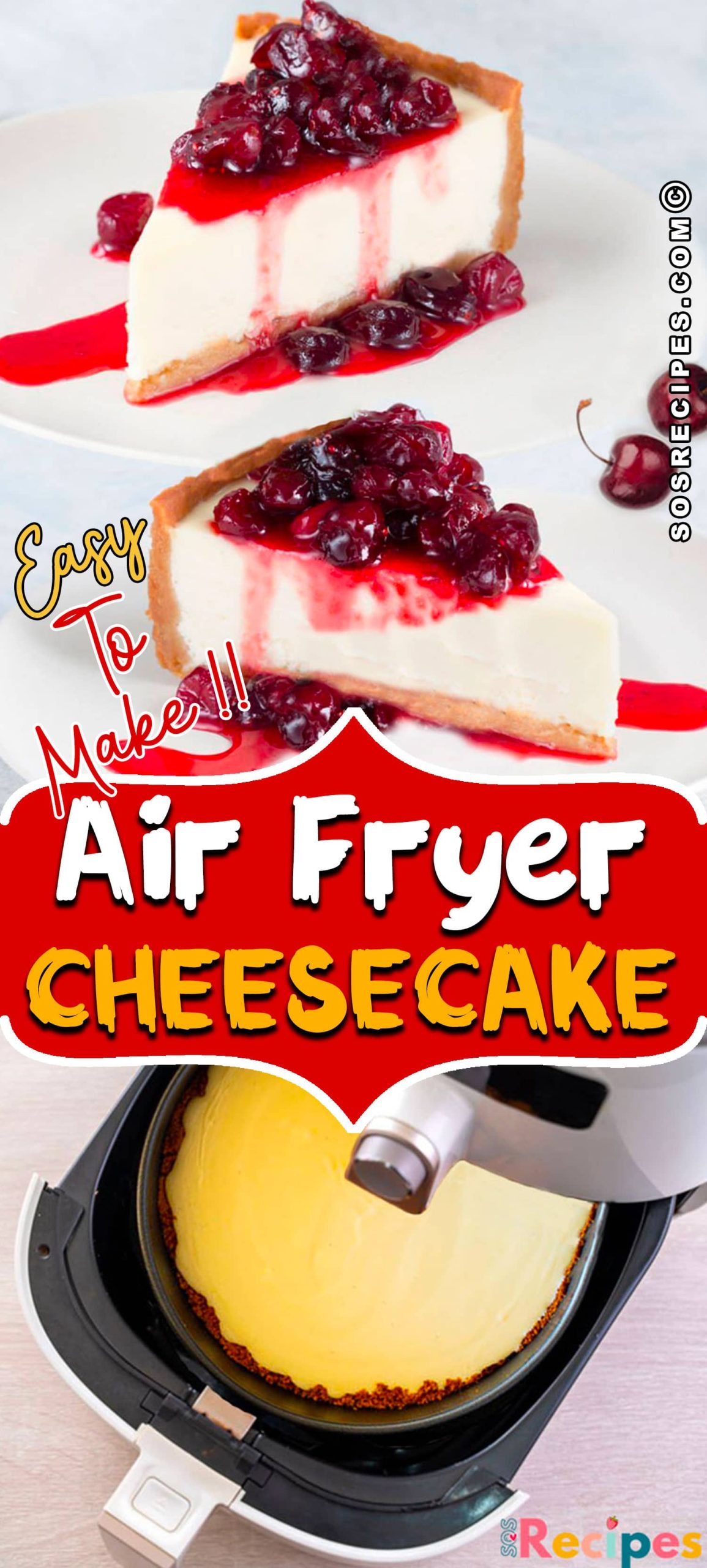 AIR FRYER CHEESECAKE - (EASY RECIPE)