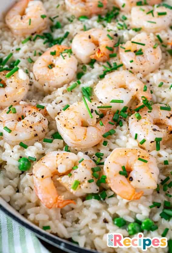 Shrimp Risotto With Peas Recipe (Prawn)