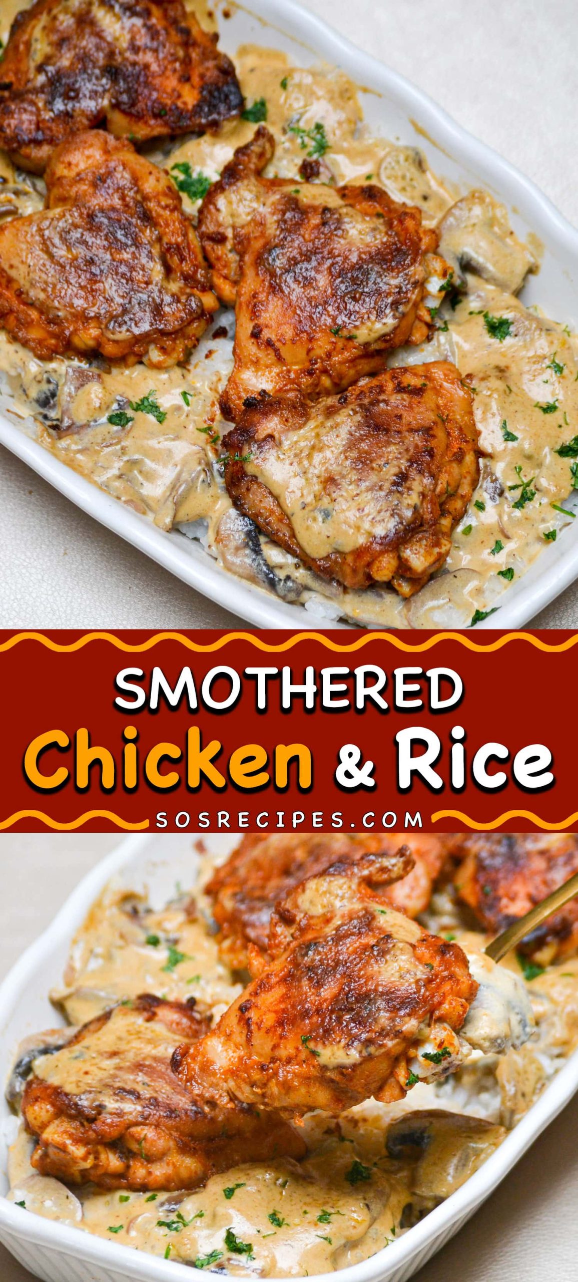 Smothered Chicken and Rice - Sos Recipes