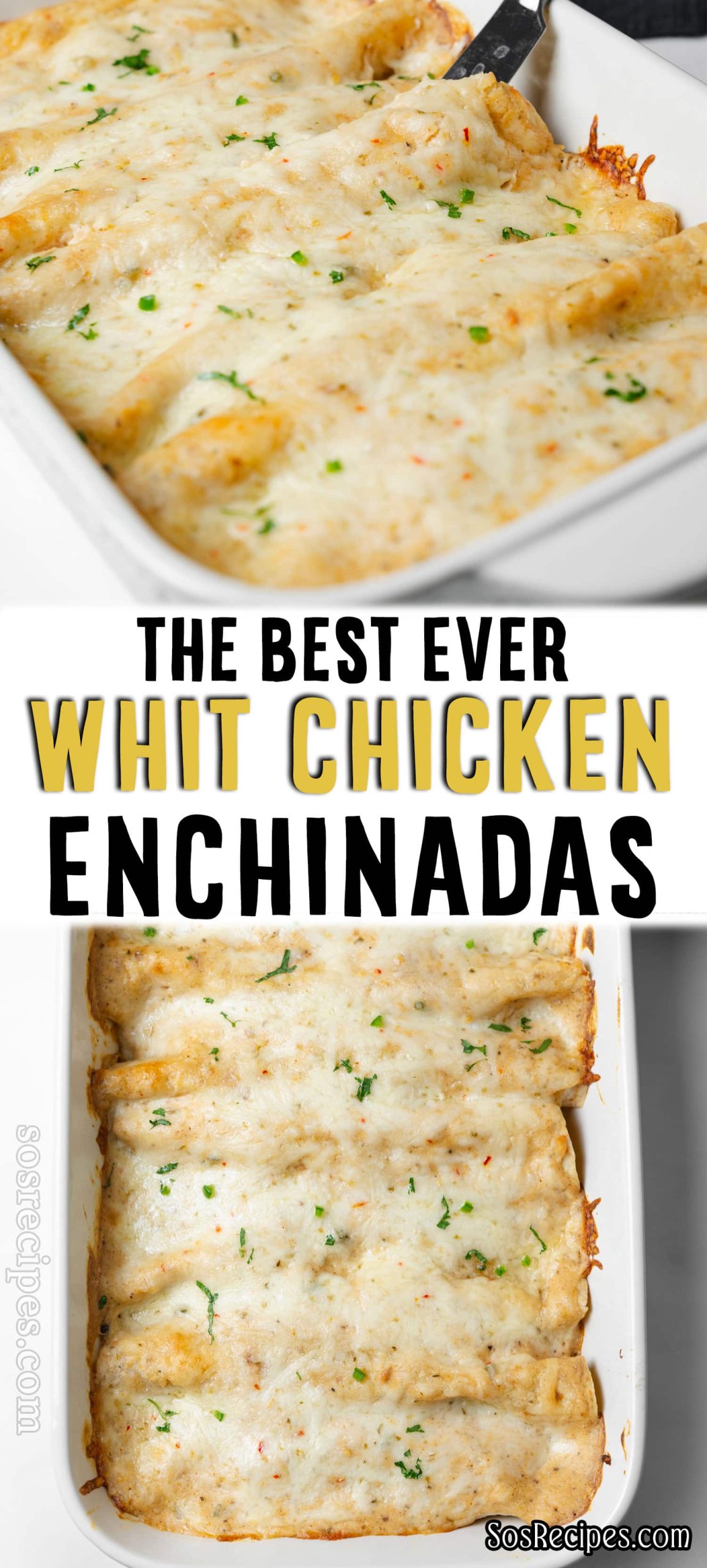 White Chicken Enchiladas Recipe - Sos Recipes