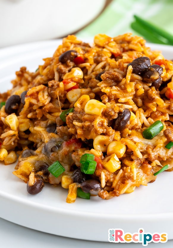 Easy Mexican Ground Beef And Rice Casserole Recipe - Sos Recipes