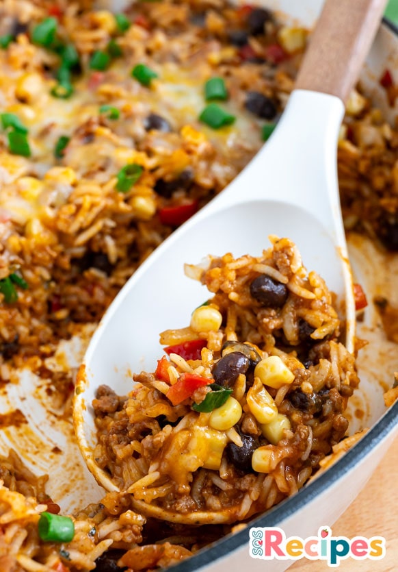 Easy Mexican Ground Beef And Rice Casserole Recipe - Sos Recipes