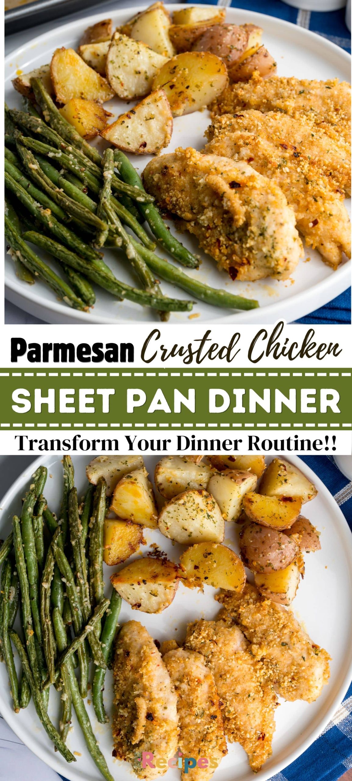 Easy Parmesan Crusted Sheet Pan Chicken Dinner - Sos Recipes
