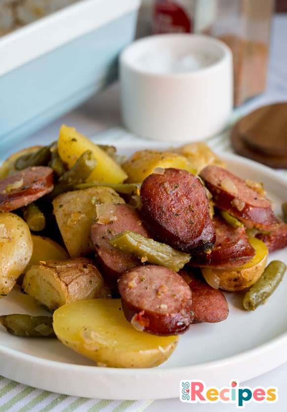 Sausage Potatoes and Green Bean Casserole Recipe - Sos Recipes