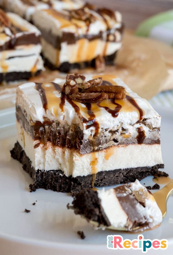 Easy No Bake Turtle Dream Bars Recipe - Sos Recipes