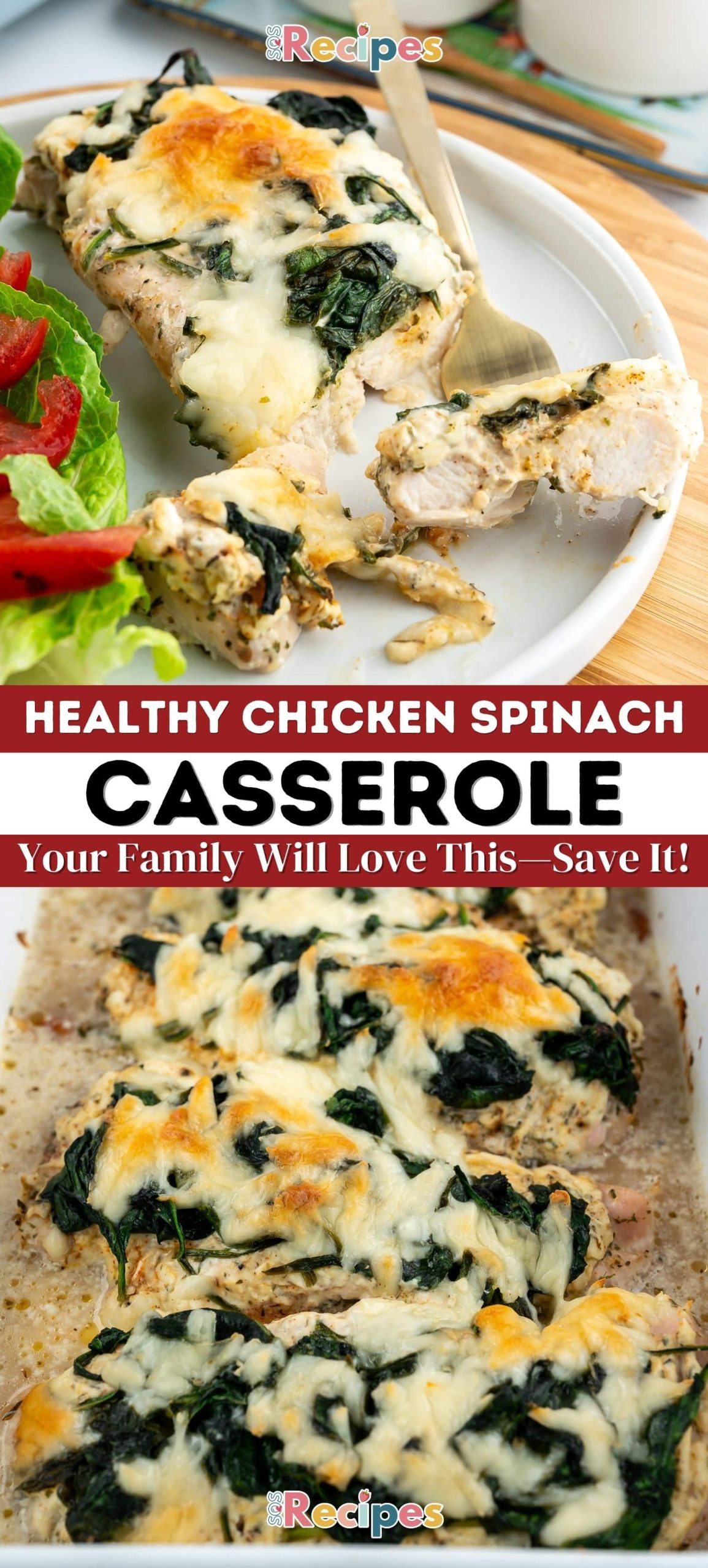 Cheesy Spinach Chicken Casserole - Sos Recipes