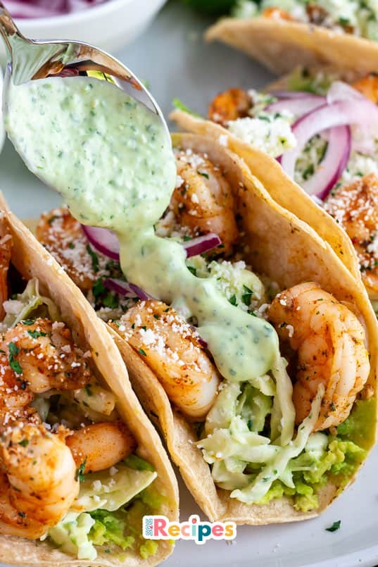 Spicy Shrimp Tacos With Cilantro Lime Slaw Recipe - Sos Recipes