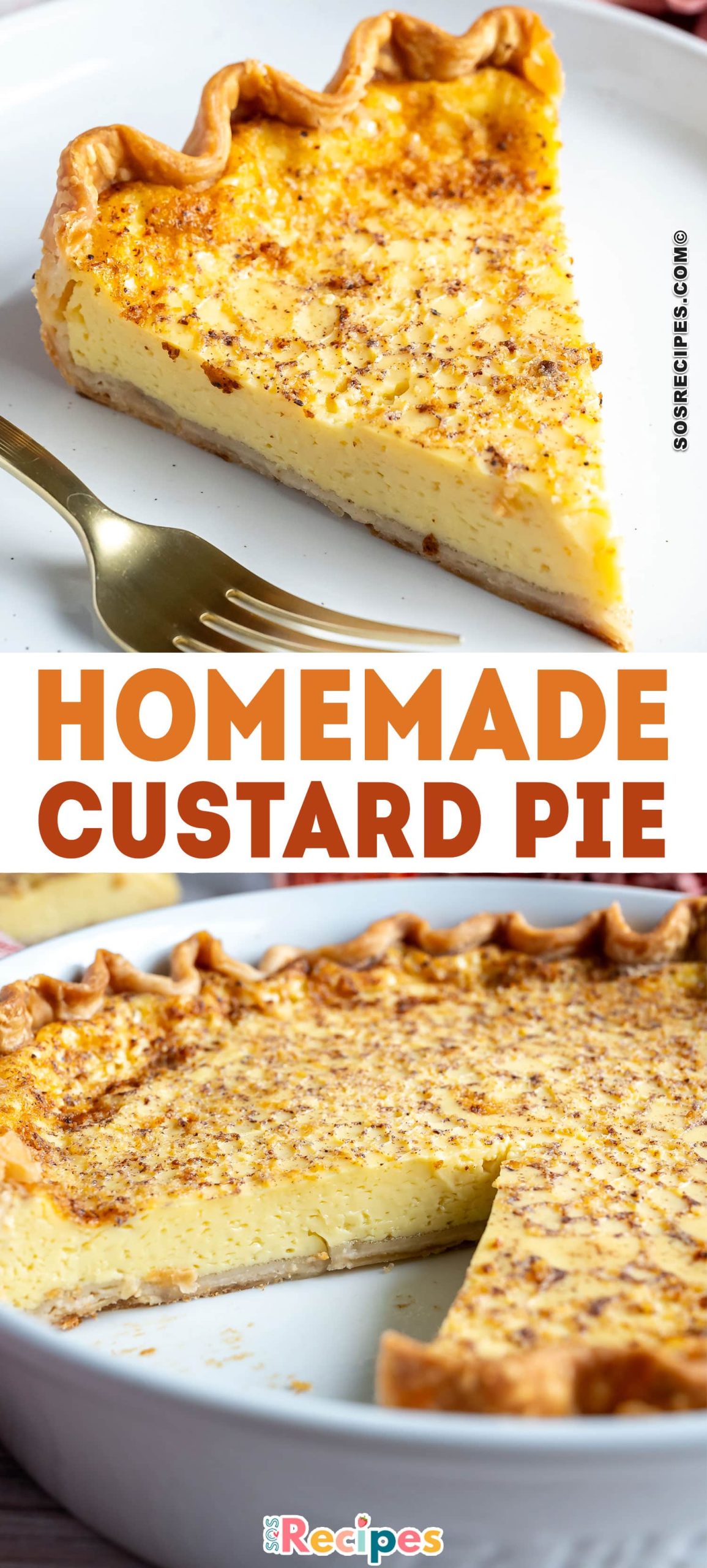 Creamy Custard Pie Recipe - Sos Recipes